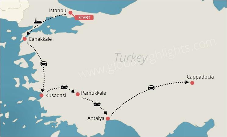 16-Day Turkey Great Circle Tour, Explore the Whole of Turkey